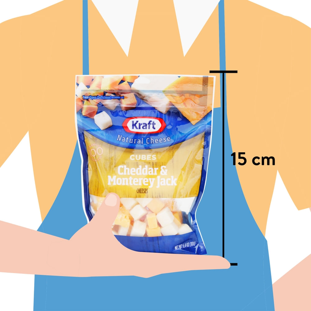 Cheddar Monterey Jack Kraft Cubes 181gr - Walmart | Compra en línea