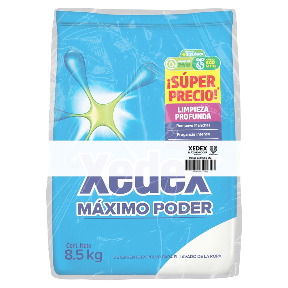 Detergente Xedex Máximo Poder en Polvo - 8.5 kg - Walmart | Guatemala
