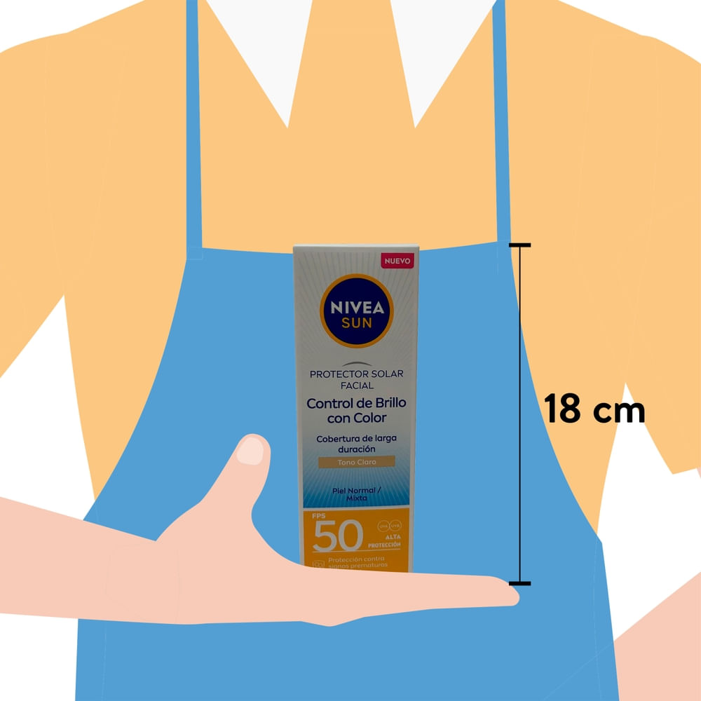 Comprar Protector solar facial Nivea sun control de brillo color claro ...