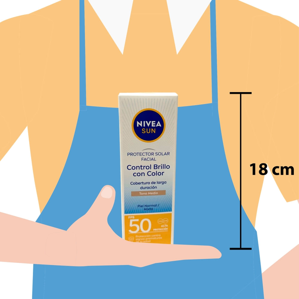 Comprar Protector solar facial Nivea sun control de brillo color medio ...
