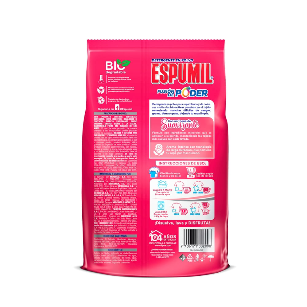 Comprar Detergente En Polvo Espumil Fusión De Poder - 9 kg | Walmart ...