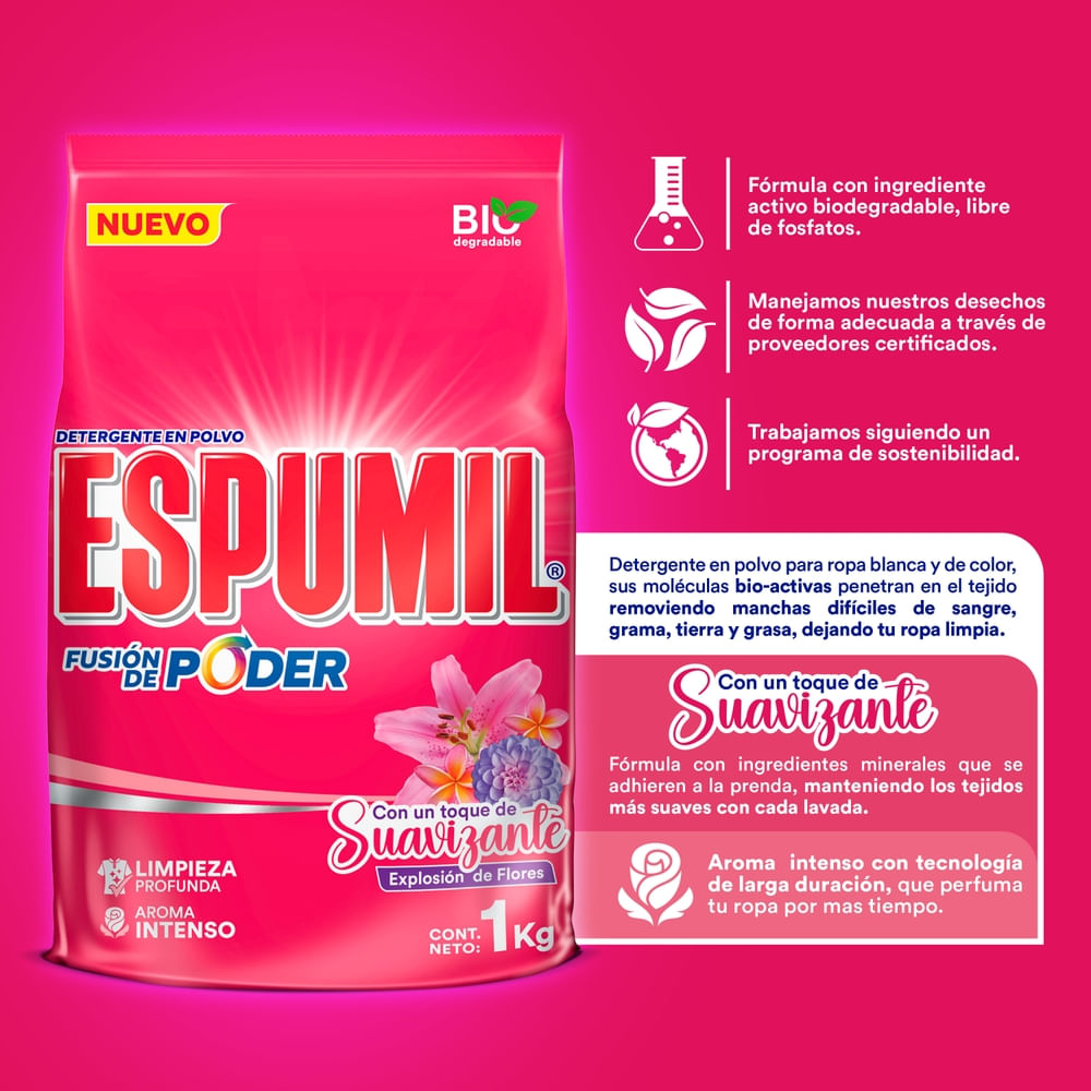 Comprar Detergente En Polvo Espumil Fusión De Poder - 9 kg | Walmart ...