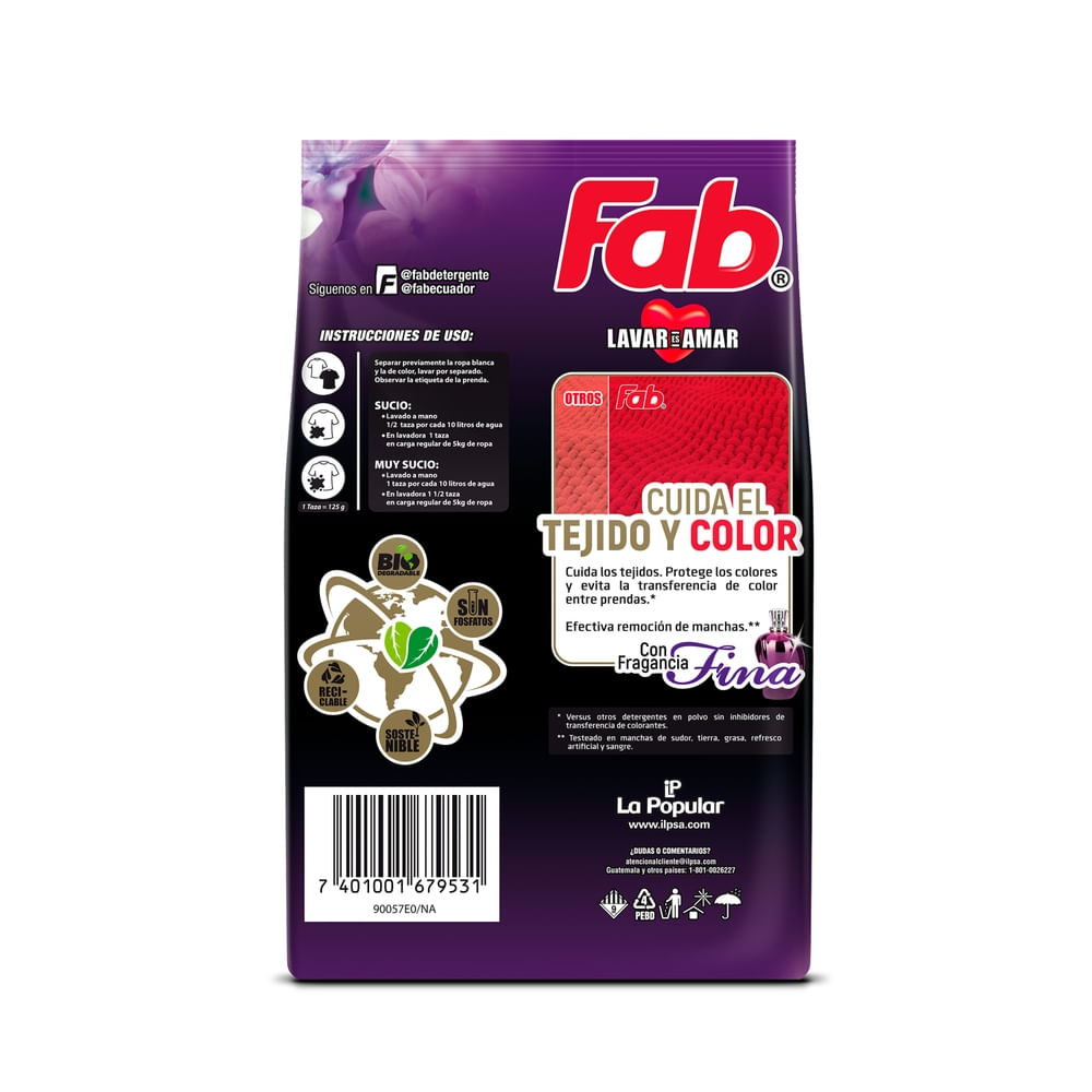 Comprar Detergente en Polvo Fab Luxury Black - 4000 g | Walmart Guatemala