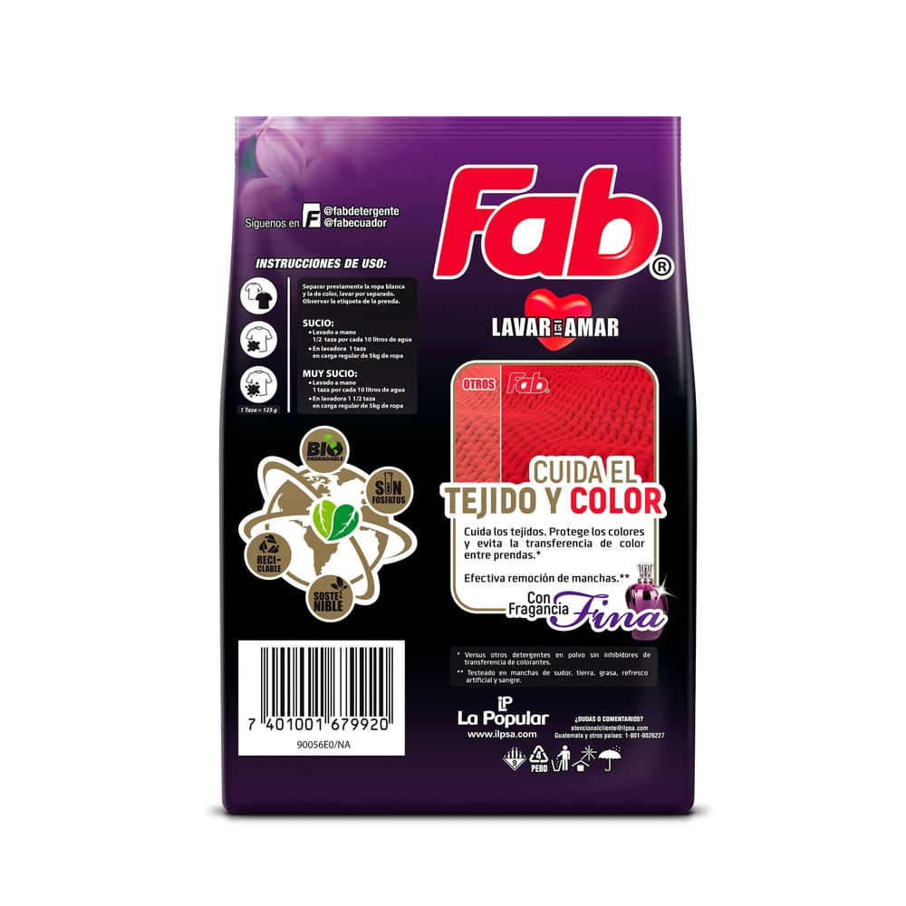 Comprar Detergente en Polvo Fab Luxury Black - 1650 g | Walmart ...