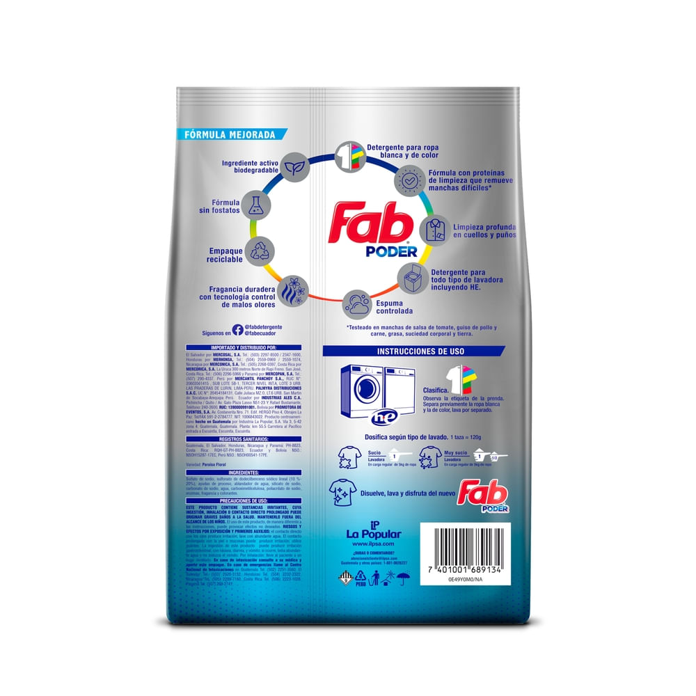 Comprar Detergente Fab advance - 4 kg | Walmart Guatemala - Paiz ...