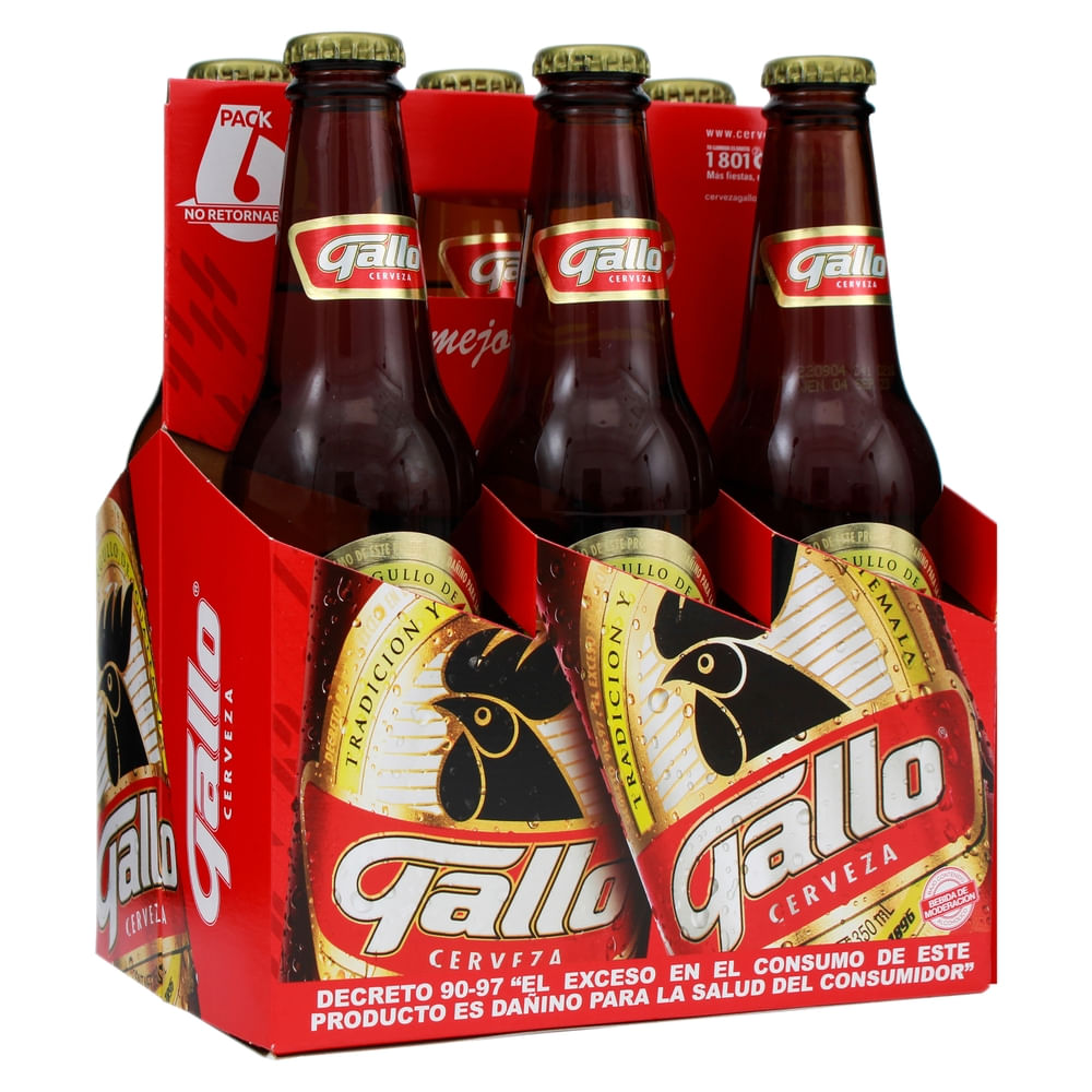 Comprar Cerveza Gallo En Botella 6 Pack - 355ml | Walmart Guatemala ...