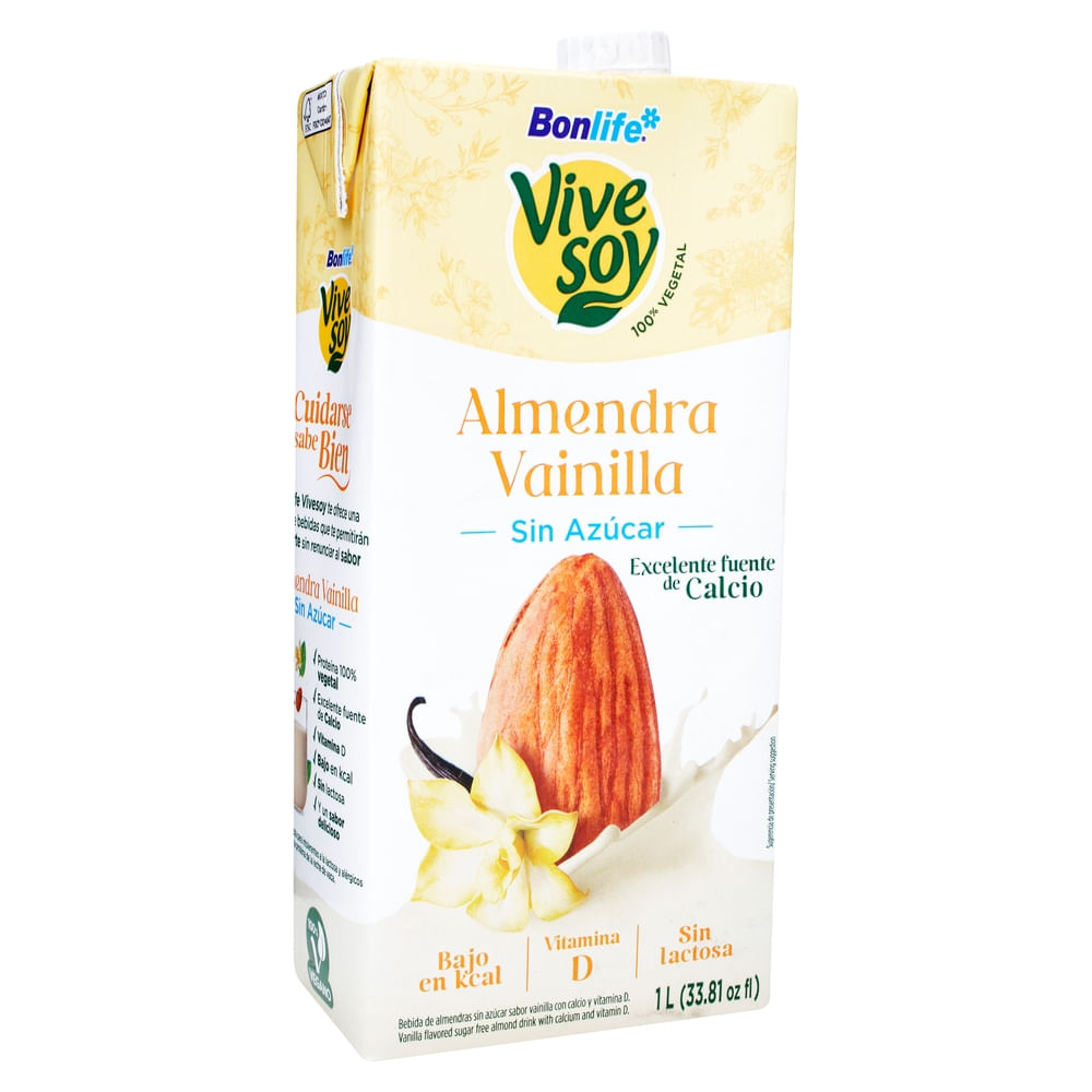 Leche Vive Soy de Almendra Vainila Sin Azúcar - 1 L - Walmart | Guatemala