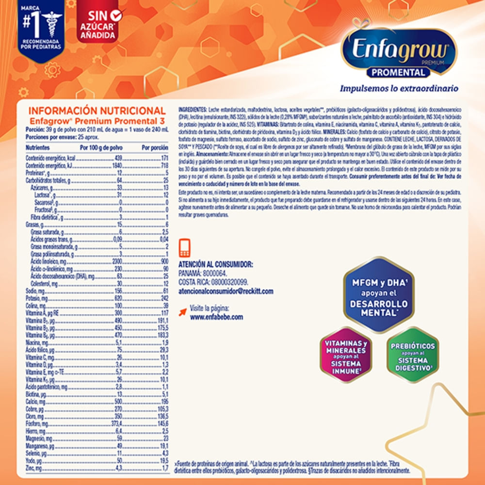 Comprar Fórmula infantil Enfagrow promental etapa 3 - 1000 g | Walmart ...