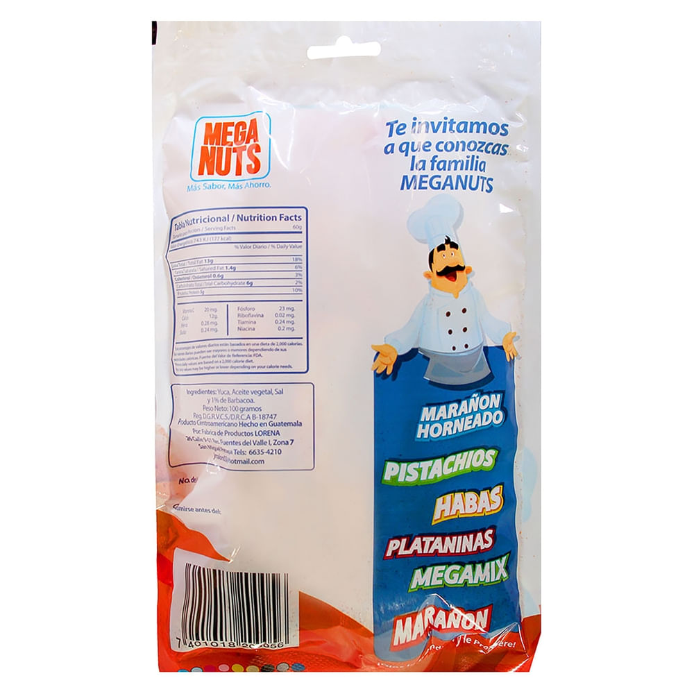 Comprar Yuquitas Mega Nuts Barbacoa - 100 g | Walmart Guatemala - Paiz ...