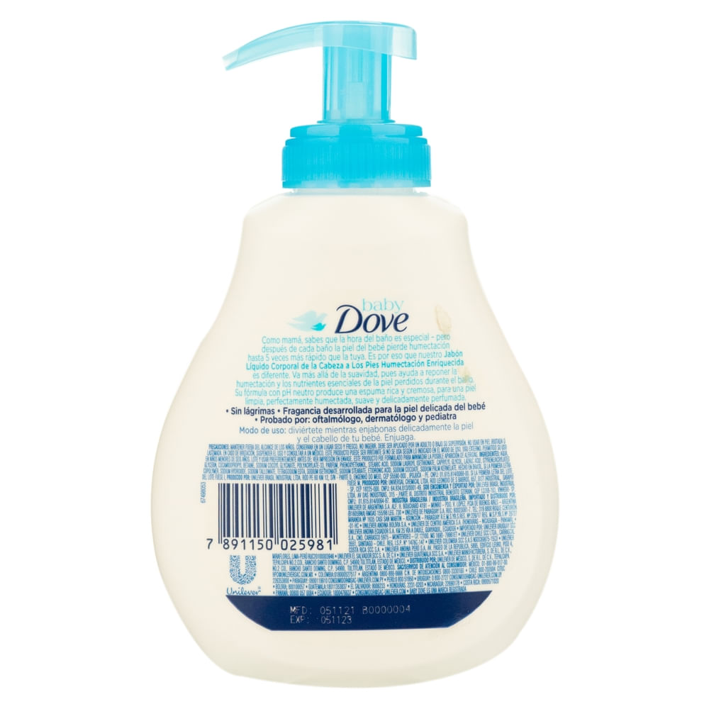 Comprar Jabón Líquido Dove Baby Hidratación Enriquecedora en Líquido ...