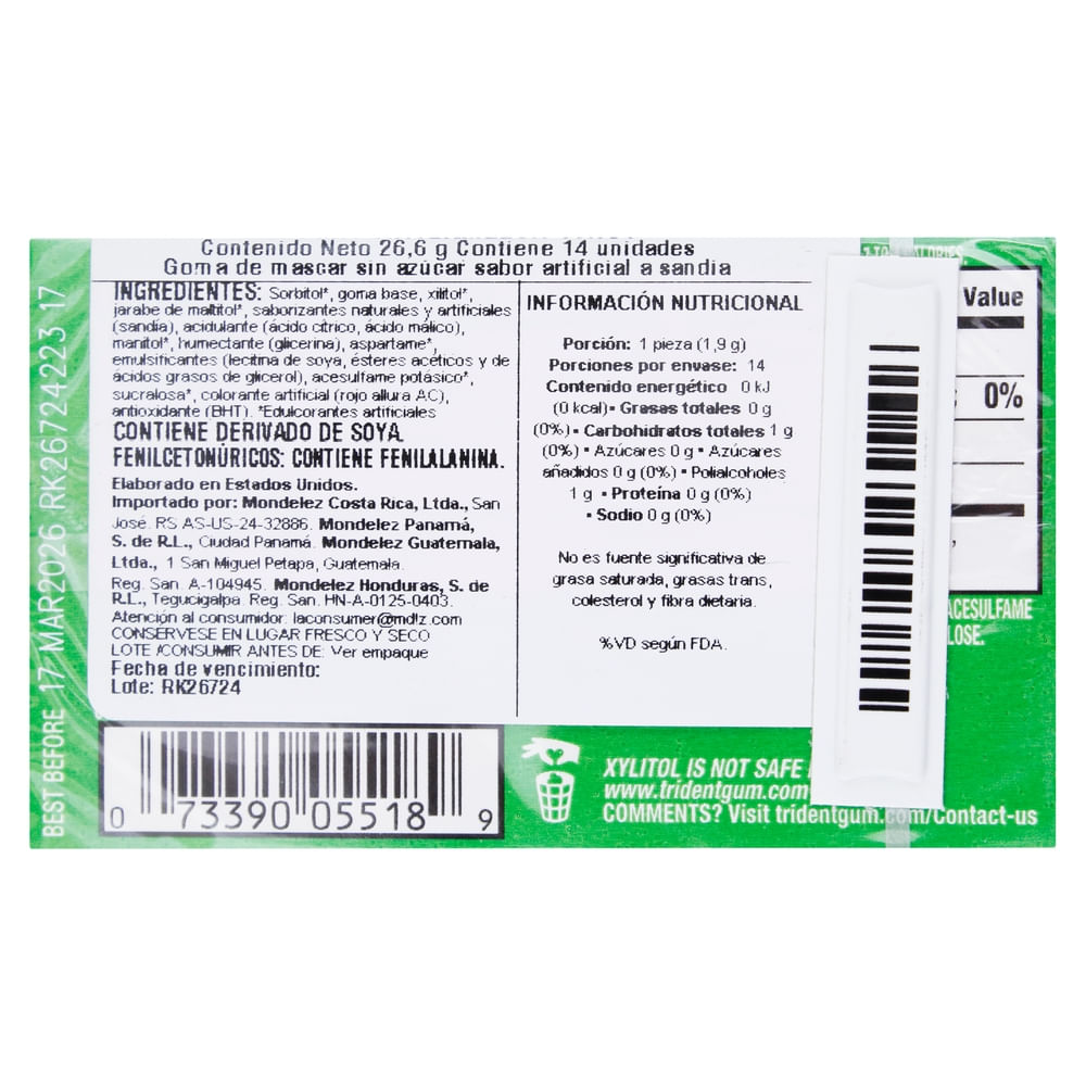 Chicles Trident Sandia - Maxi Despensa | Guatemala