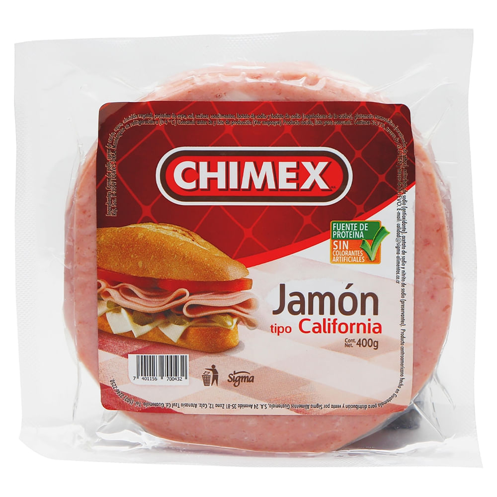 Comprar Jamón Chimex tipo california - 400 g | Walmart Guatemala - Paiz | Guatemala