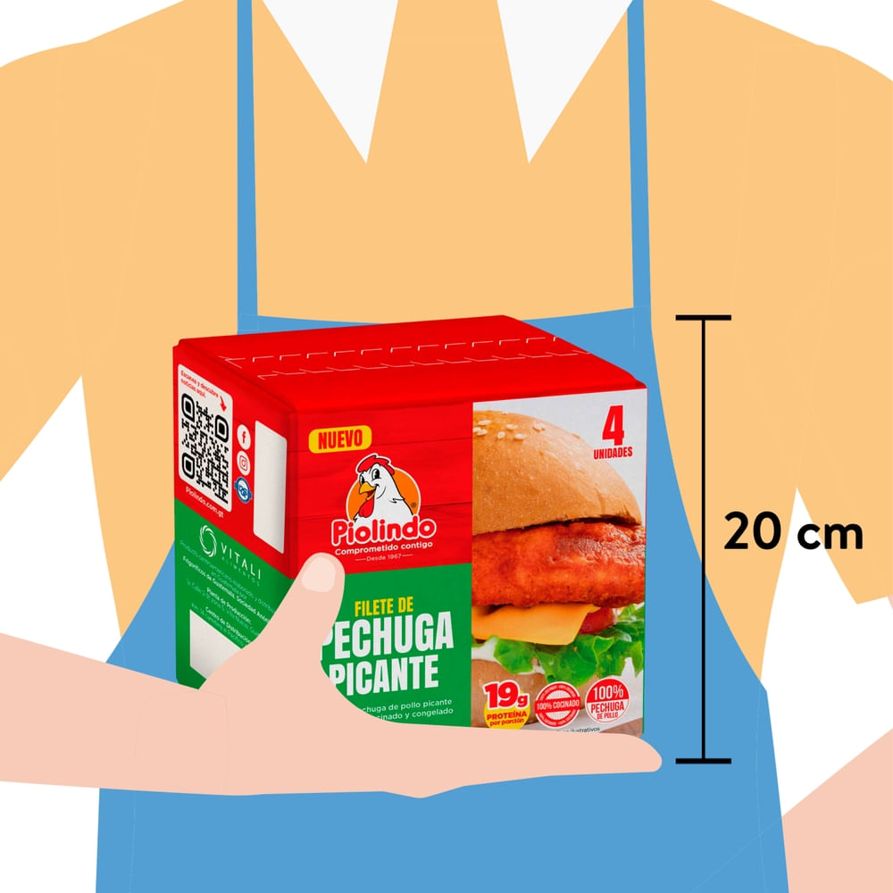 Comida Congelada Pio Lindo Pech Pollo Pica 454 g