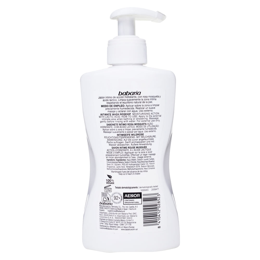 Comprar Jabón Babaria Intimo Rosa Mosqueta - 300 ml | Walmart Guatemala ...