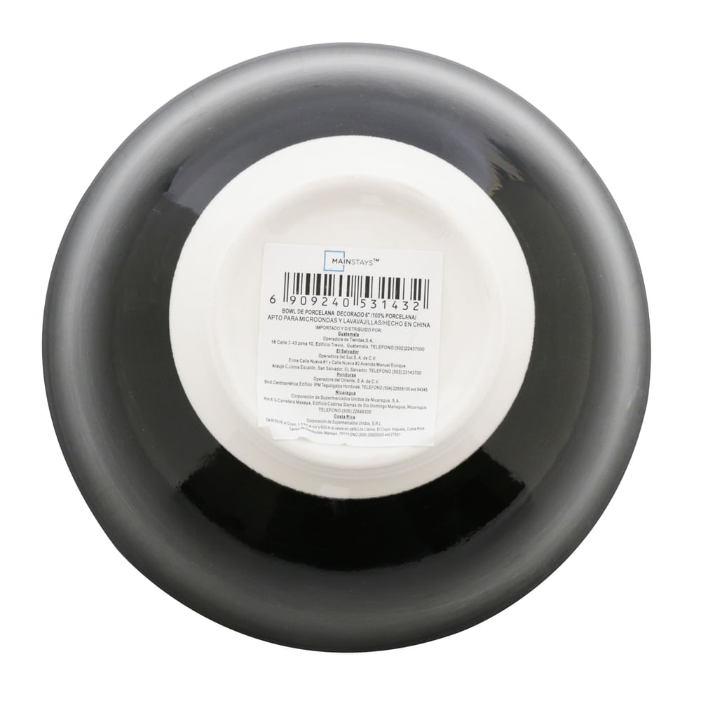 Ms Bowl De Porcelana 6 Color Negro - Walmart | Guatemala