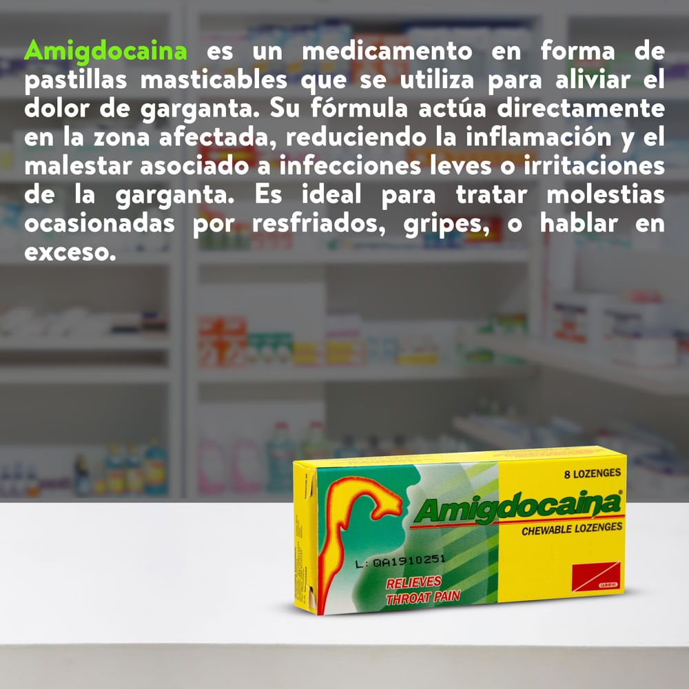 Comprar Amigdocaina Caja X 8 Tabletas | Walmart Guatemala