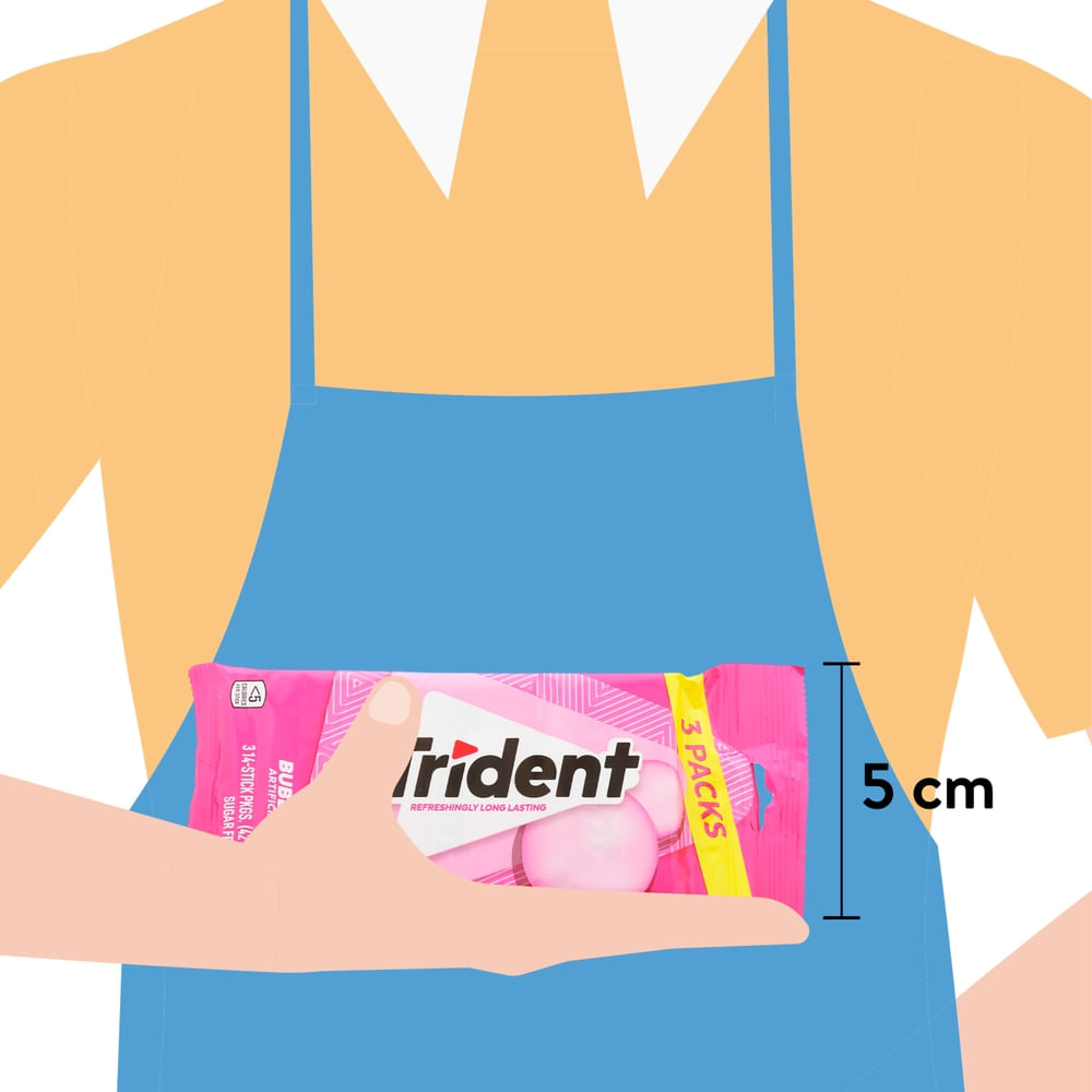 Chicles Trident 3pack Bubblegum 79gr - Maxi Despensa | Guatemala