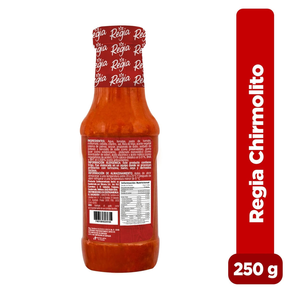 Comprar Salsa Marca Regia Chirmolito Tradicional - 250g | Walmart ...