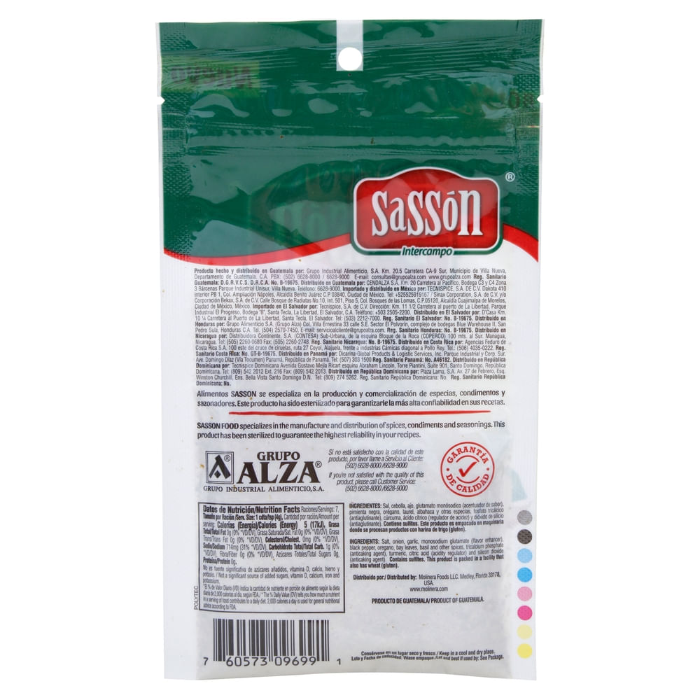Sazon Completa Sasson Zipploc 28gr - Walmart | Compra en línea