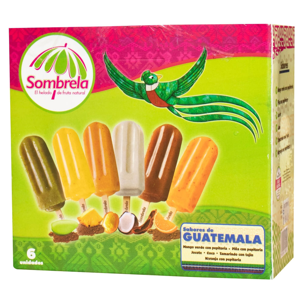 Comprar Helado Sombrela Sabores Chapines - 6 Unidades | Walmart ...