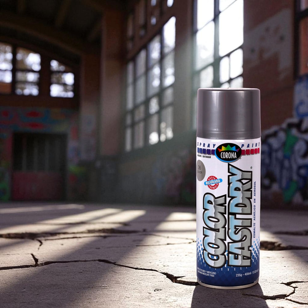 Comprar Pintura En Spray Corona Fast Dry Color Plata - 400ml | Walmart ...