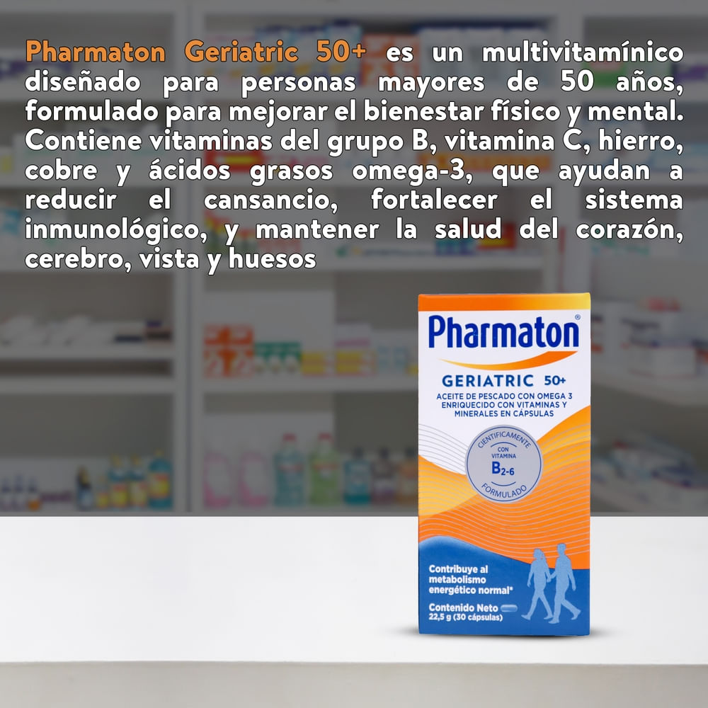 Comprar Pharmaton Geriatric 50 30 Capsulas | Walmart Guatemala - Maxi ...