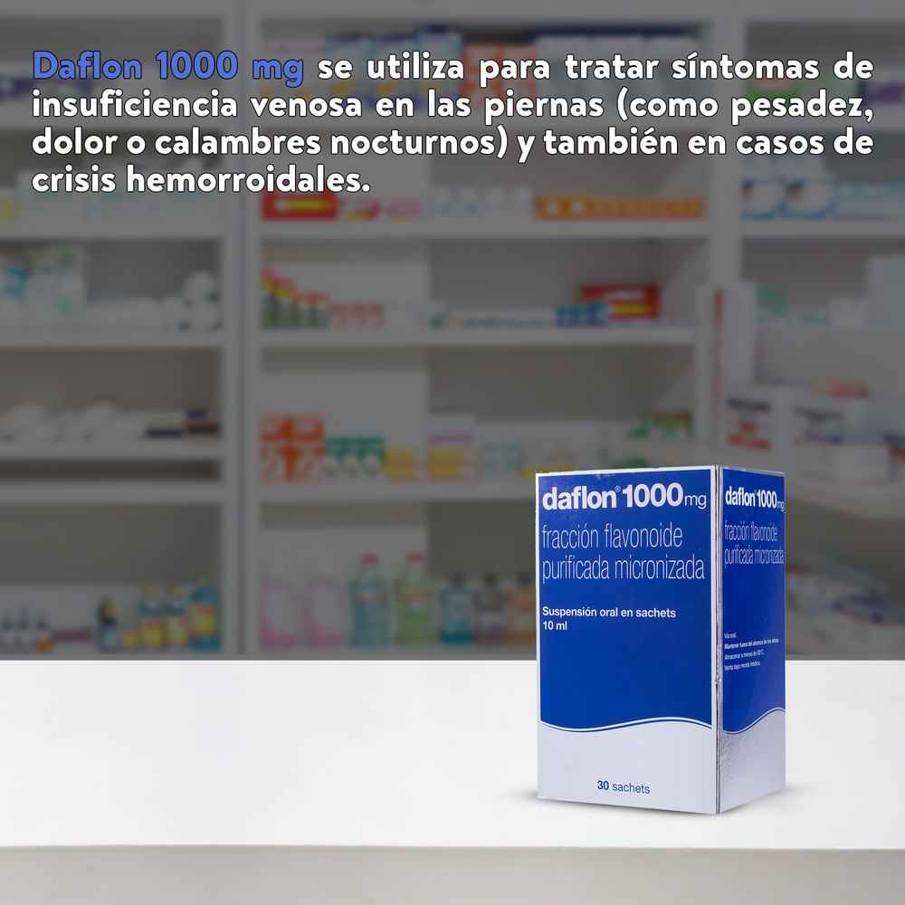 Comprar Daflon 1000Mg Suspension Oral 30 Sachets | Walmart Guatemala