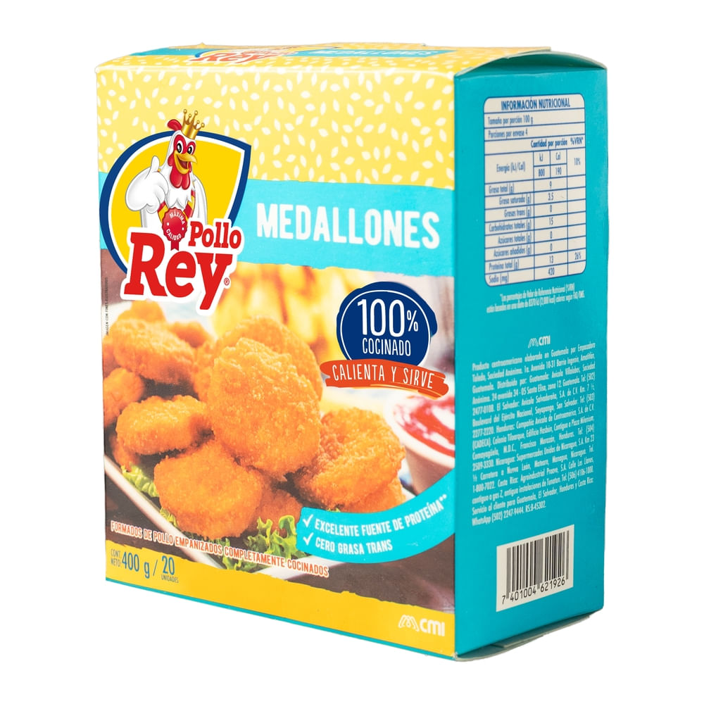 Comprar Medallones Pollo Rey De Pollo - 400 g | Walmart Guatemala