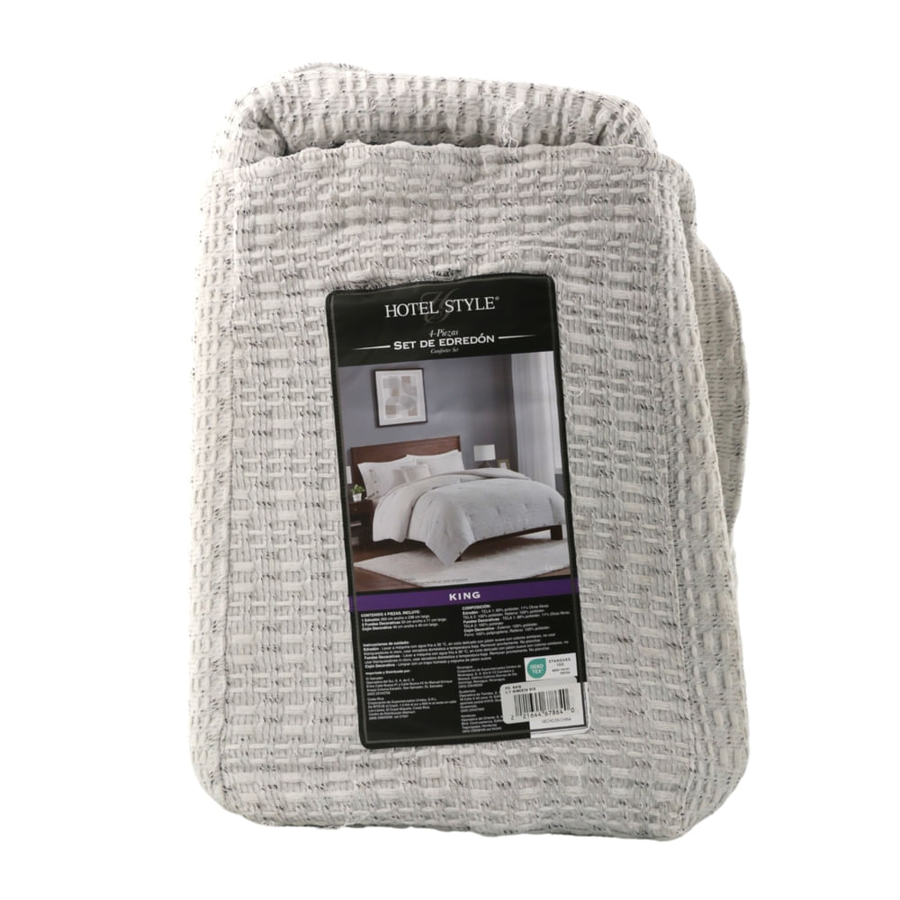 Hs Edredon Lance 4pzs Fq Grey - Walmart | Guatemala