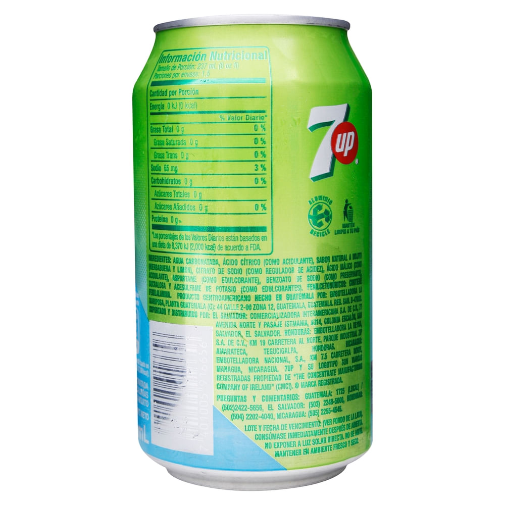 Comprar Bebida Carbonatada Seven Up Mojito Lata - 355 ml | Walmart ...