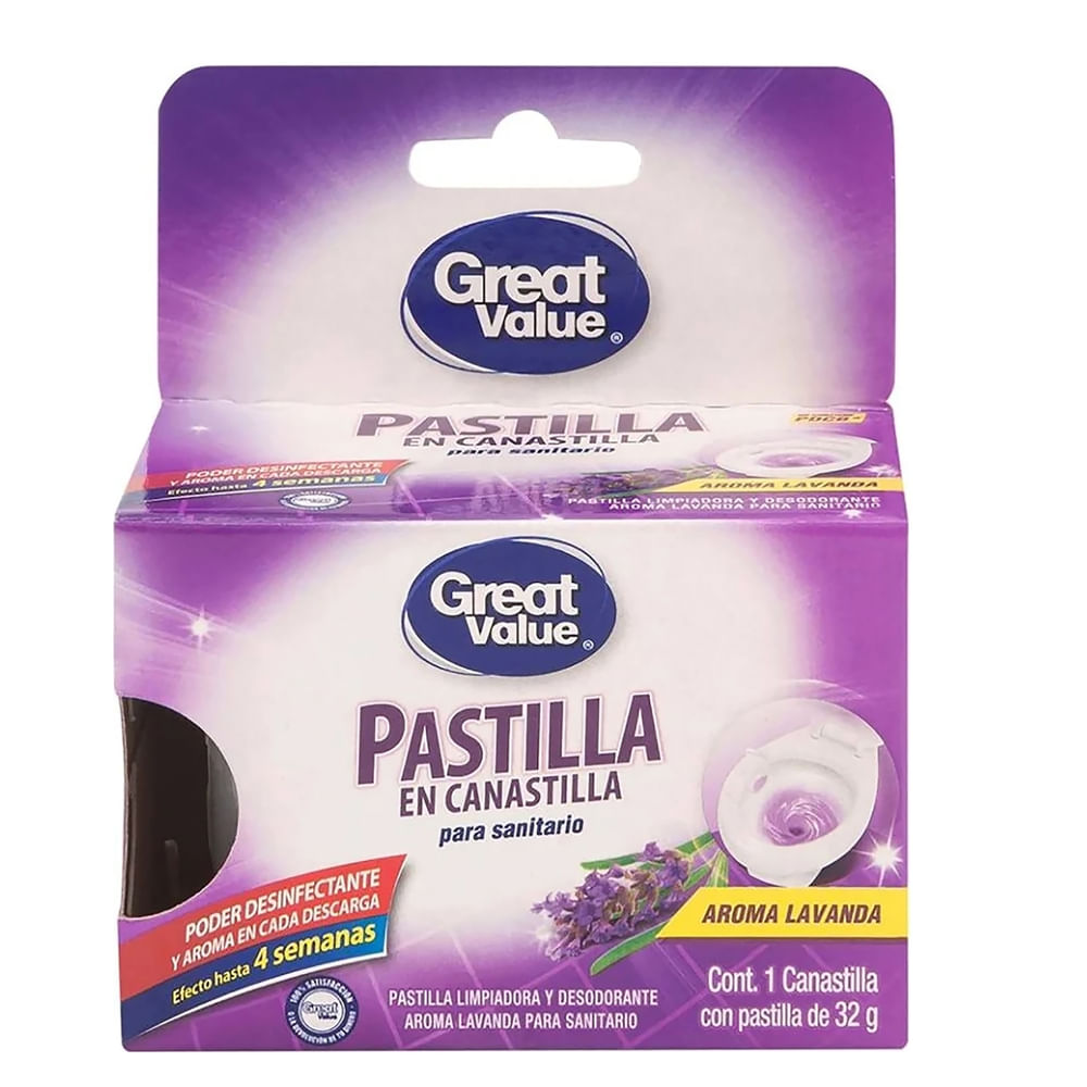 Comprar Pastilla Great Value En Canastilla Para Sanitario Aroma Lavanda ...