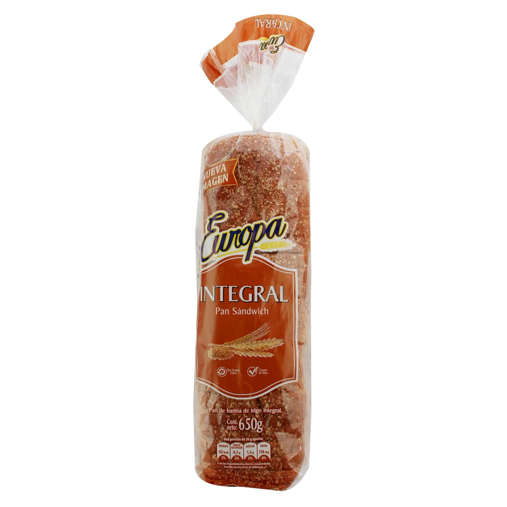 Comprar Pan Europa integral para sándwich - 650 g | Walmart Guatemala ...