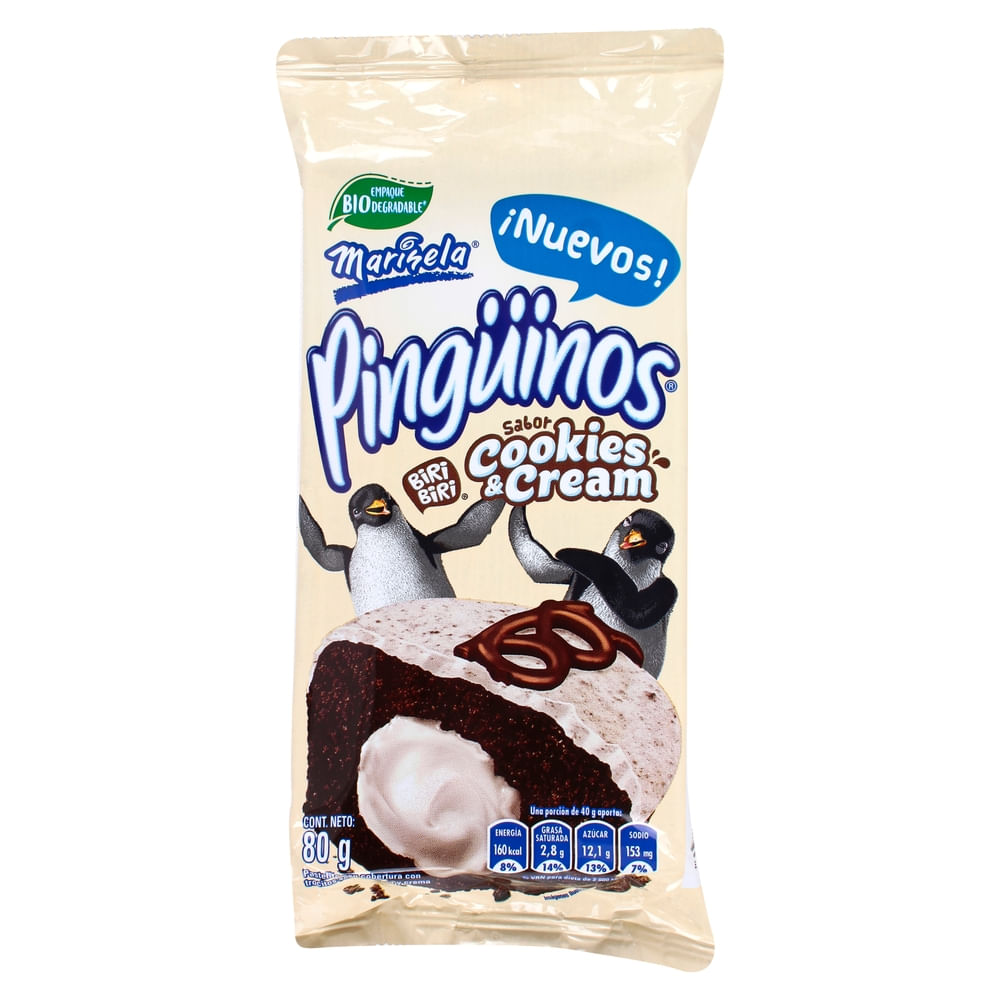 Comprar Pinguinos Marinela Cookies y Cream - 80 g | Walmart Guatemala