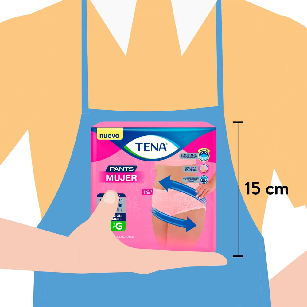 Ropa Interior Desechable Tena Pants Mujer Talla:G - 10Uds - Walmart ...