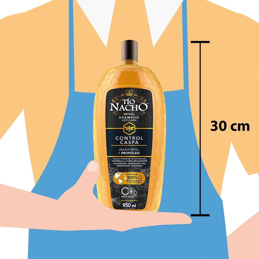 Comprar Shampoo Tío Nacho Control Caspa Jalea Real+ Propóleo- 950 ml ...