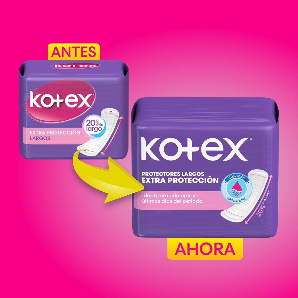 Protectores Diarios Kotex Largos - 15 Unidades