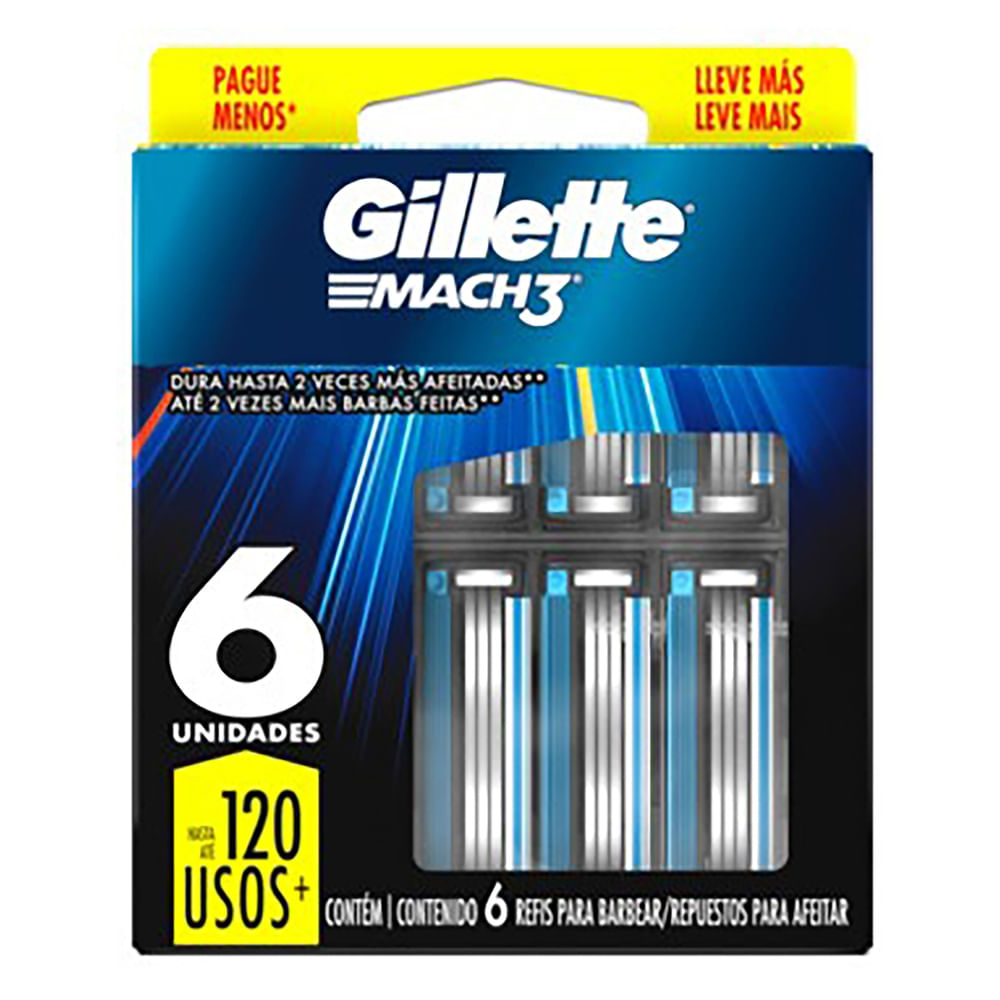 Gillette Mach 3 Regular 6u Repuesto