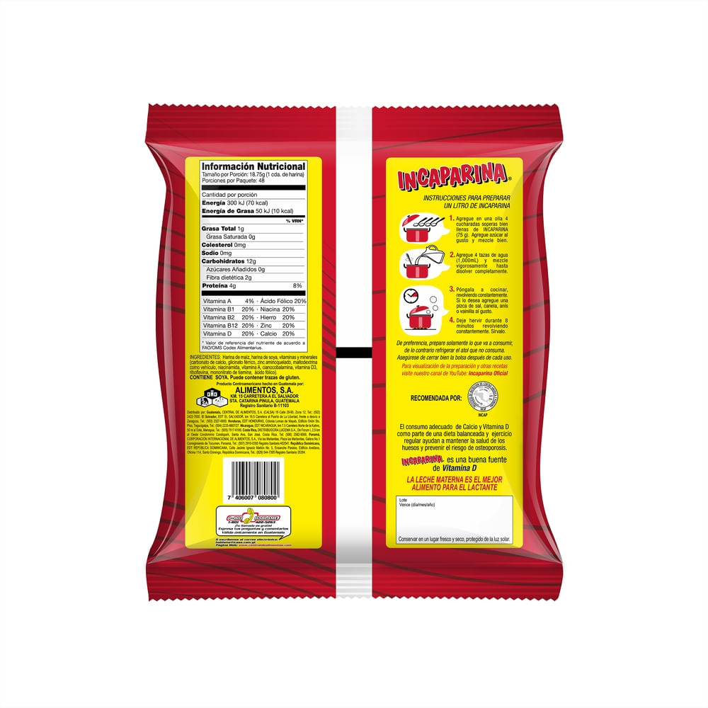 Comprar Atol Incaparina con proteínas - 900 g | Walmart Guatemala ...
