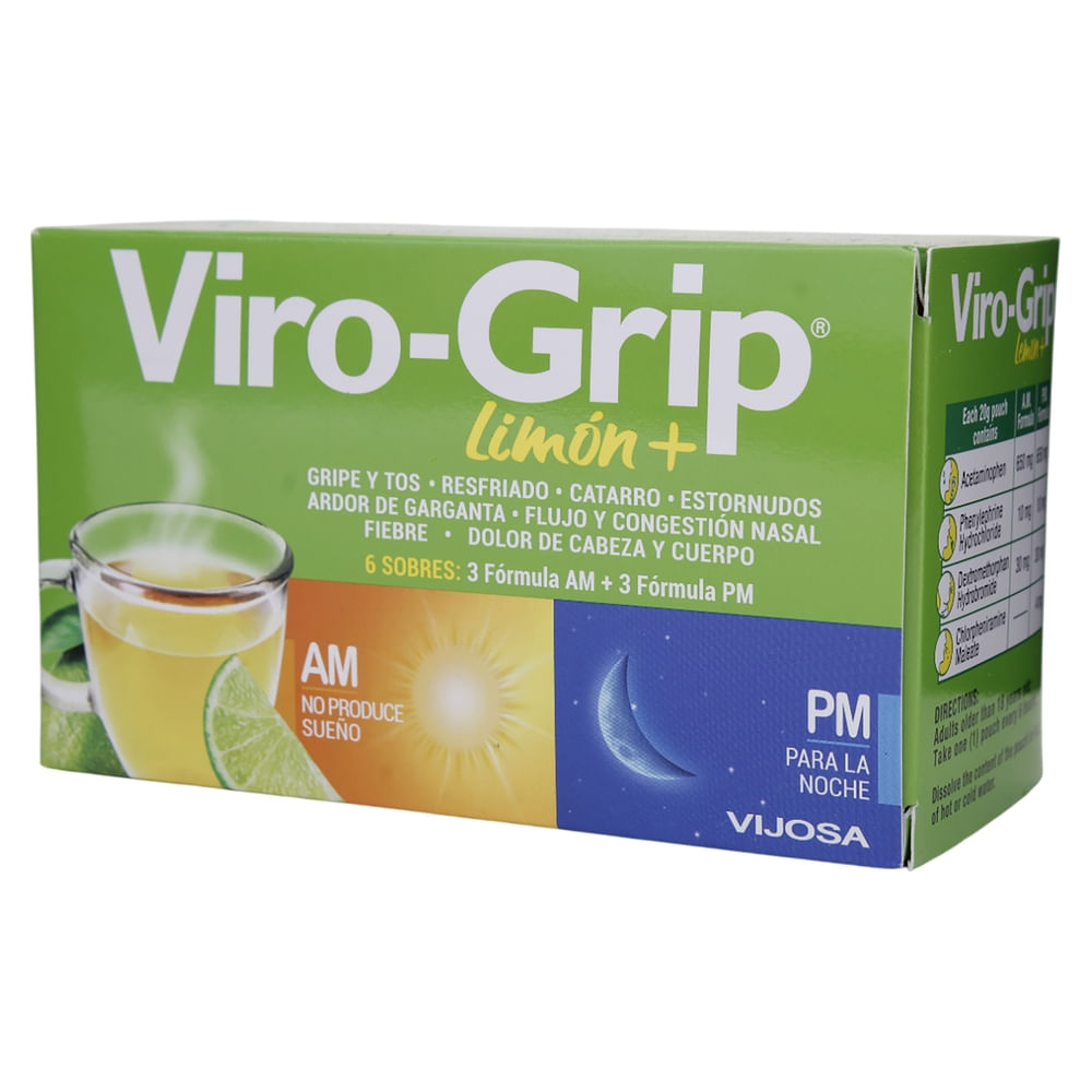 Comprar Sobres Virogrip Limón Combinado Am Pm | Walmart Guatemala ...