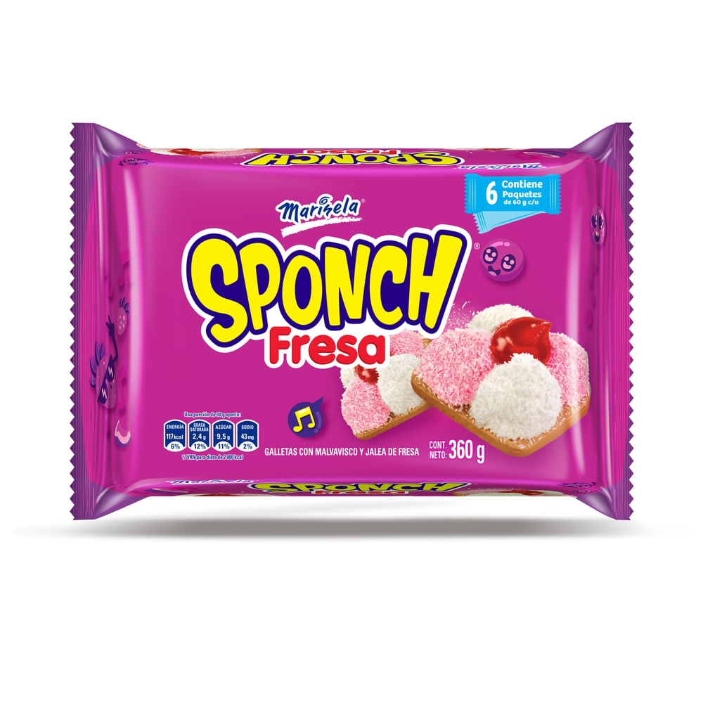 Comprar Galleta Marinela Sponch Fresa 6 pack - 360 g| Walmart Guatemala ...