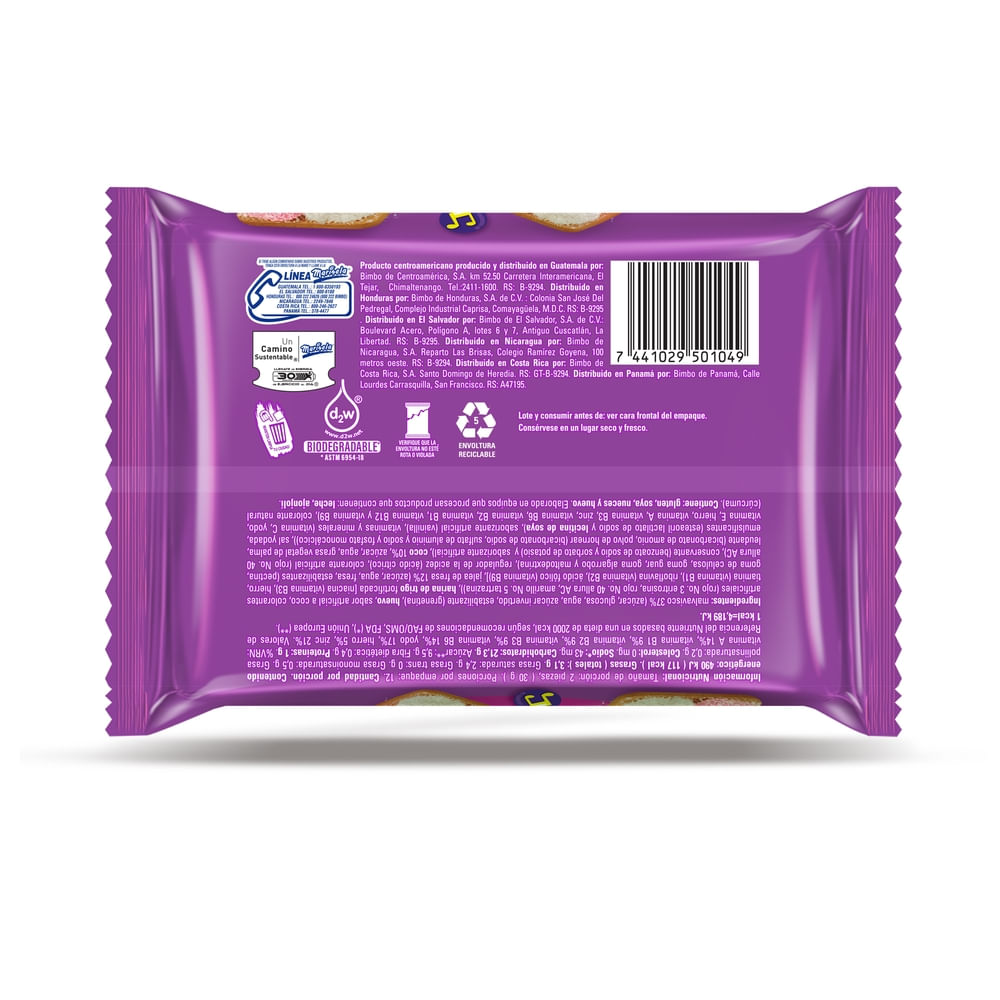 Comprar Galleta Marinela Sponch Fresa 6 pack - 360 g| Walmart Guatemala ...