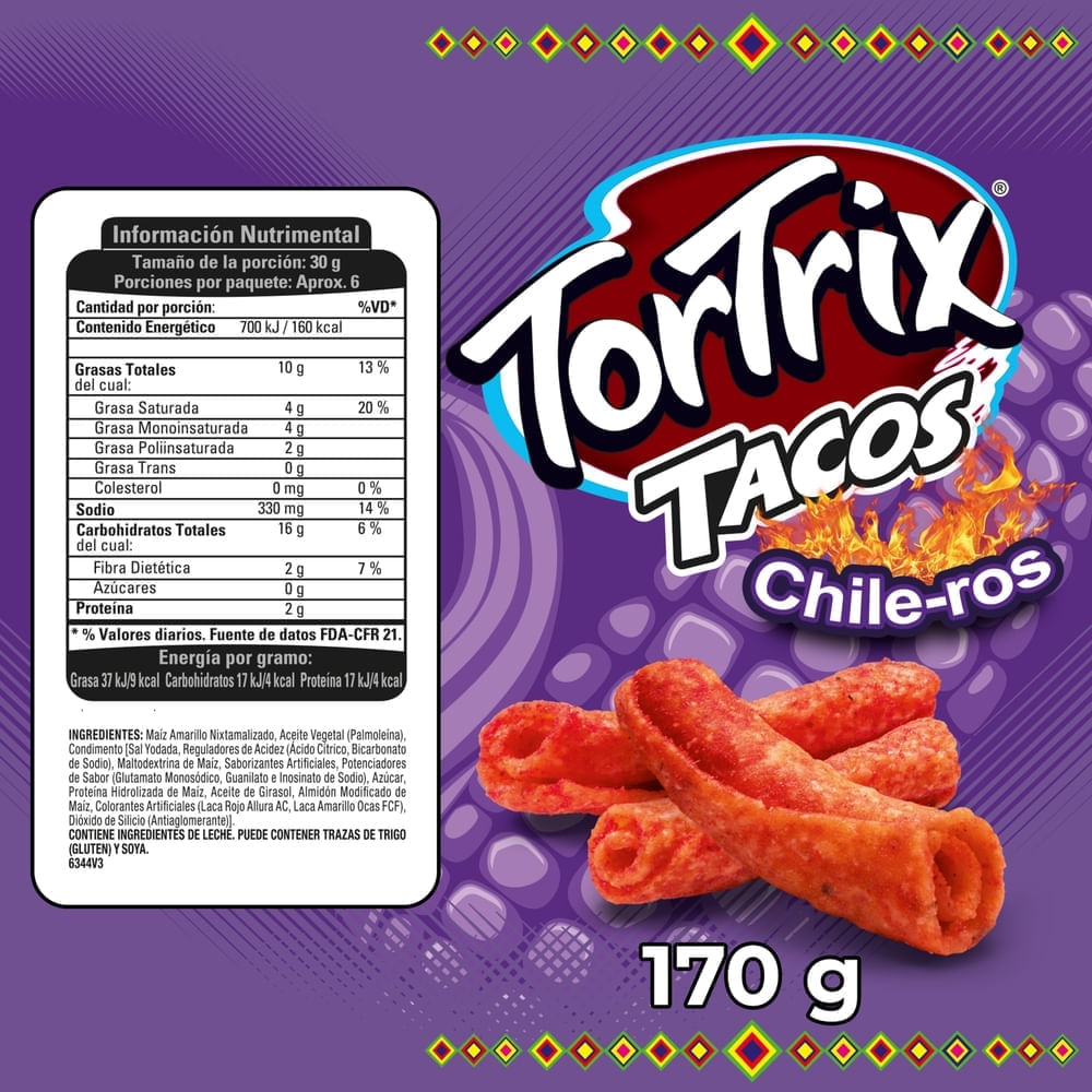 Comprar Snack Tortrix Tacos Chile-Ros - 170 g | Walmart Guatemala ...