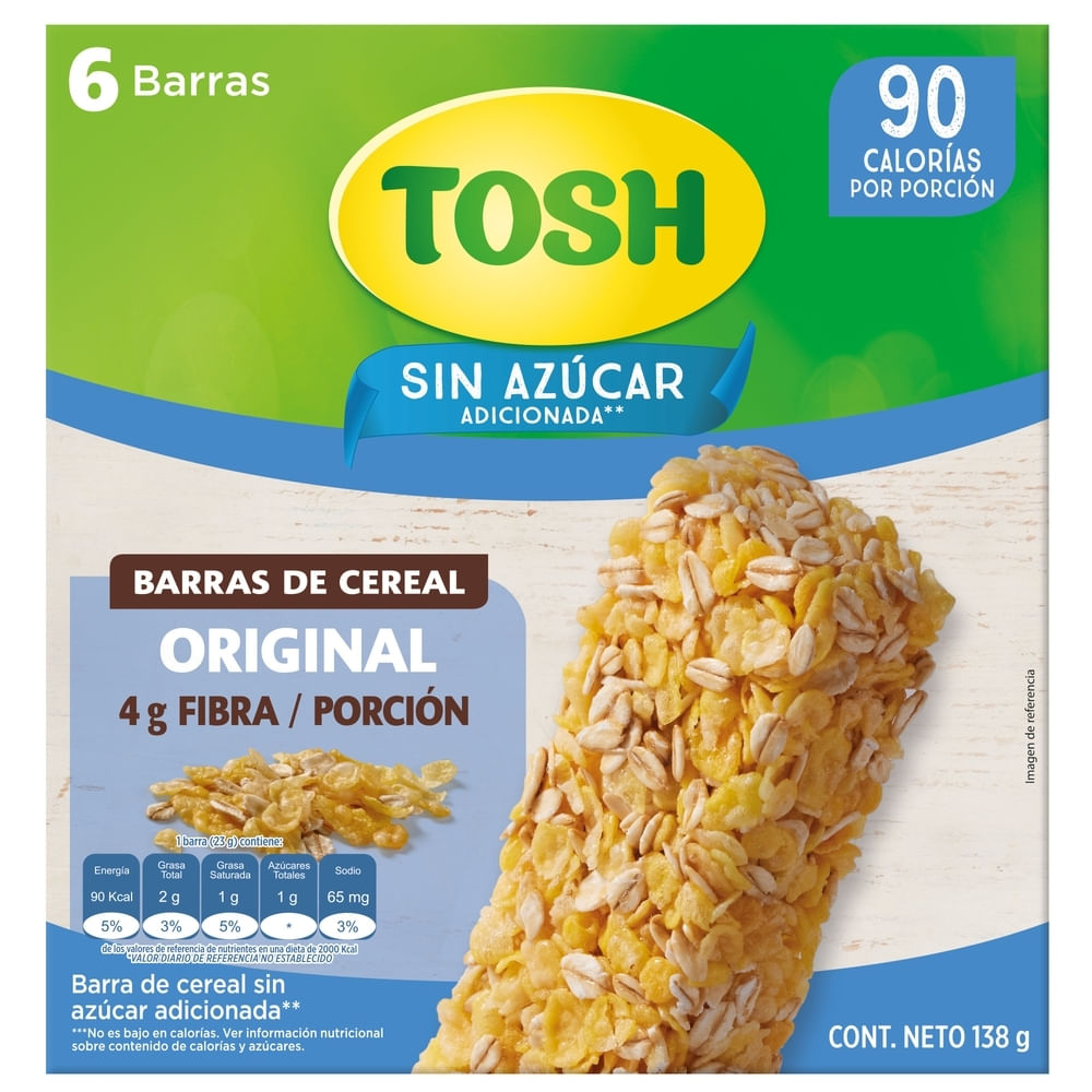 Comprar Barra de cereal Tosh Original sin azúcar adicionada - 138 g ...
