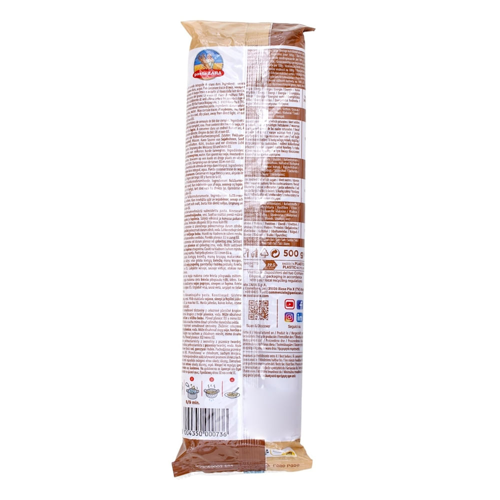 Comprar Pasta Zara Spaguetti Integral No.3 - 500 g | Walmart Guatemala