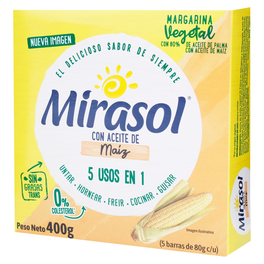 Margarina Mirasol De Maíz En Barra - 400g - Paiz | Guatemala