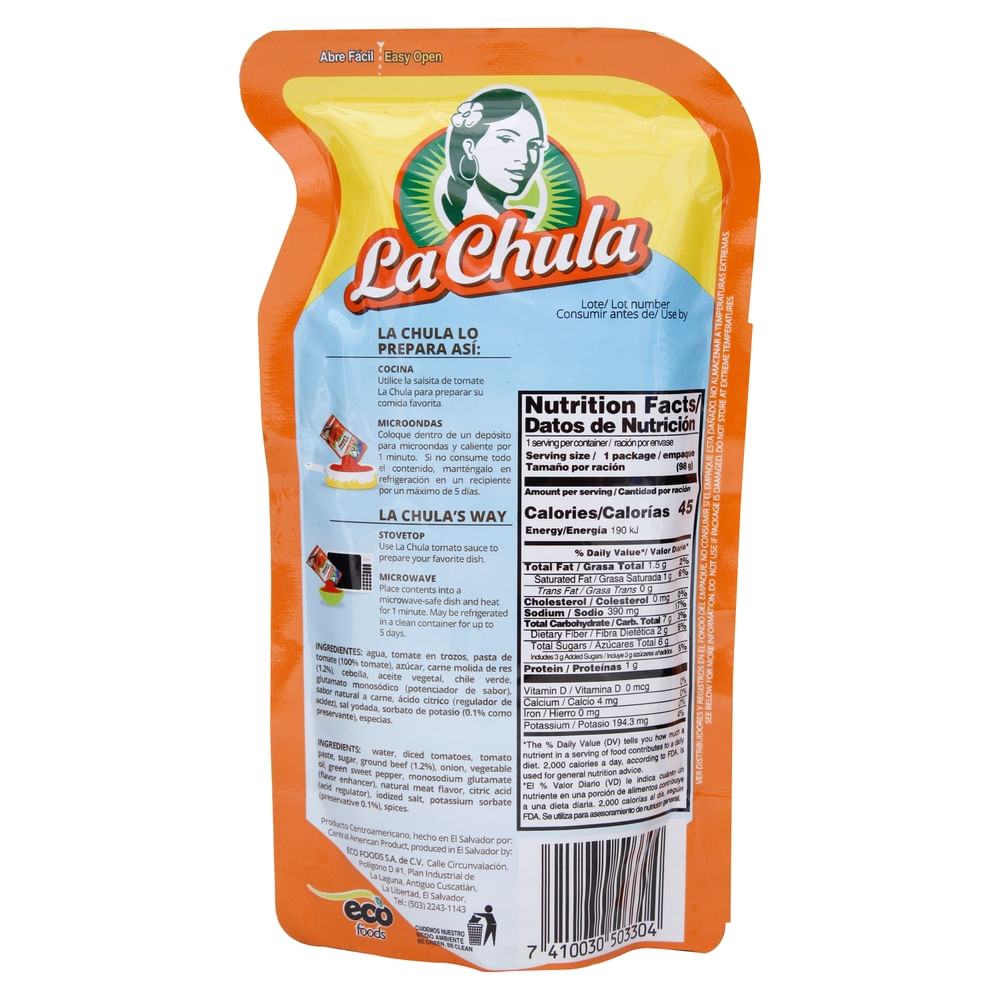 La Chula Salsa Carne 98 Gr - Walmart | Guatemala