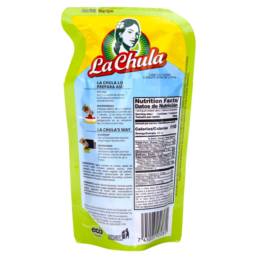 Salsa La Chula Ranchera - 98 g - Walmart | Guatemala