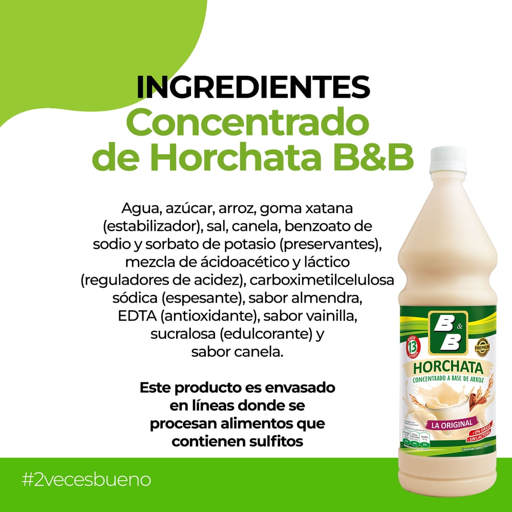 Comprar Concentrado B&B Horchata - 1105ml | Walmart Guatemala - Walmart ...