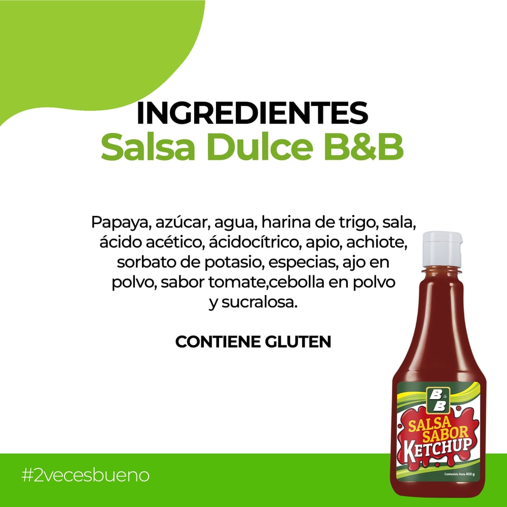 Comprar Salsa Dulce Tipo Ketchup B&B Bote - 400g | Walmart Guatemala ...