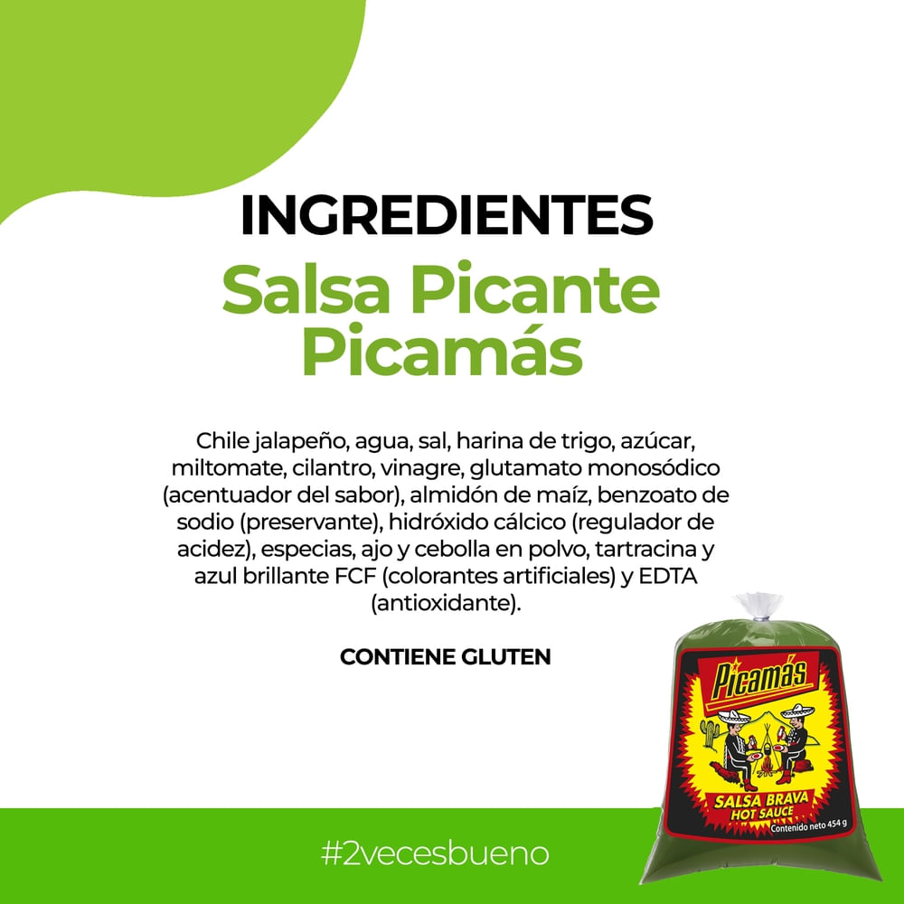 Comprar Salsa Brava Picamás, Salsa Picante Bolsa - 454g | Walmart ...